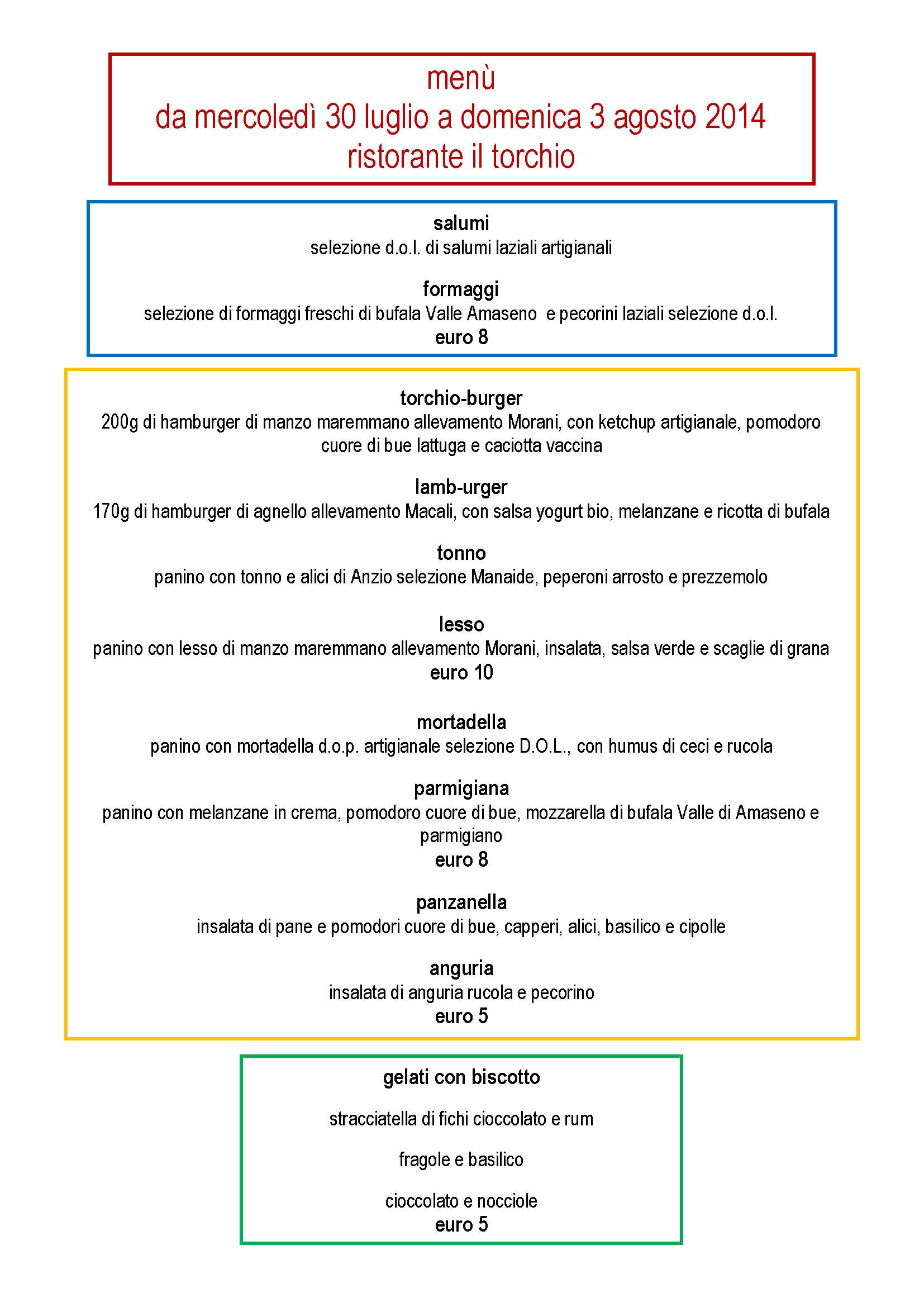 fine luglio | il torchio ristorante